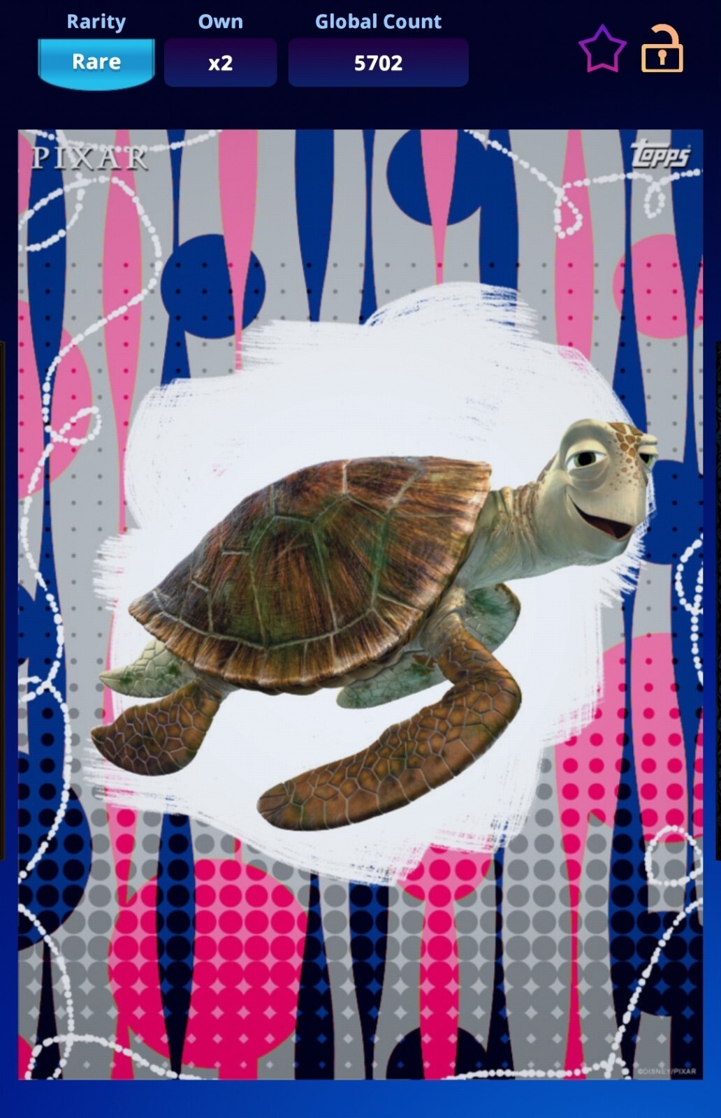 Topps Disney Collect Digital Pixar Mash Up CRUSH Vivid Characters | eBay