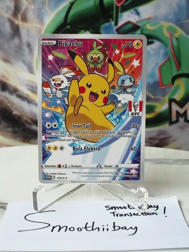 Pikachu KFC Promo Indonesia Exclusive 016/S-P Pokemon Card NM-MINT | eBay