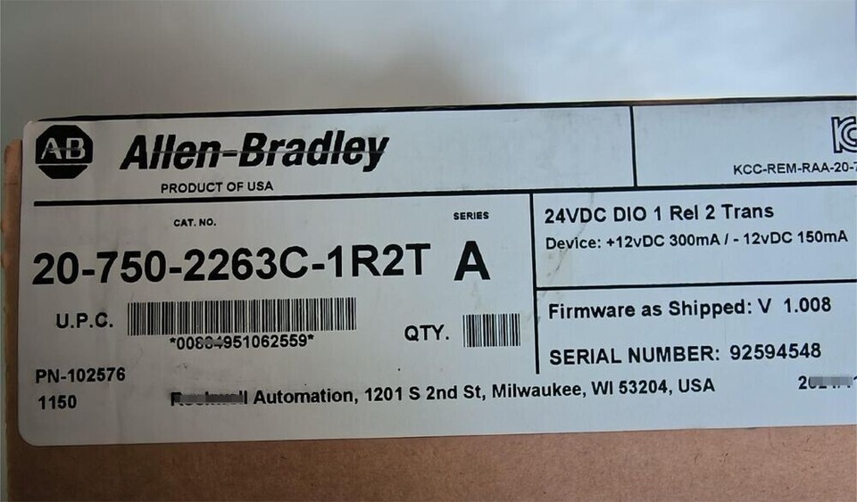 AB 20-750-2263C-1R2T 24VDC DIO 1 REL 2TRANS NEW IN BOX Spot Goods | eBay