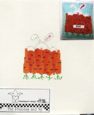The Princess and Me Fence Rabbit Stitch Guide Handpainted Needlepoint ...