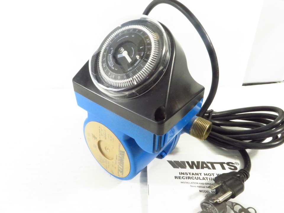 Watts 500800 HOT WATER RECIRCULATING Pump Only w/ Built-In Timer (No ...