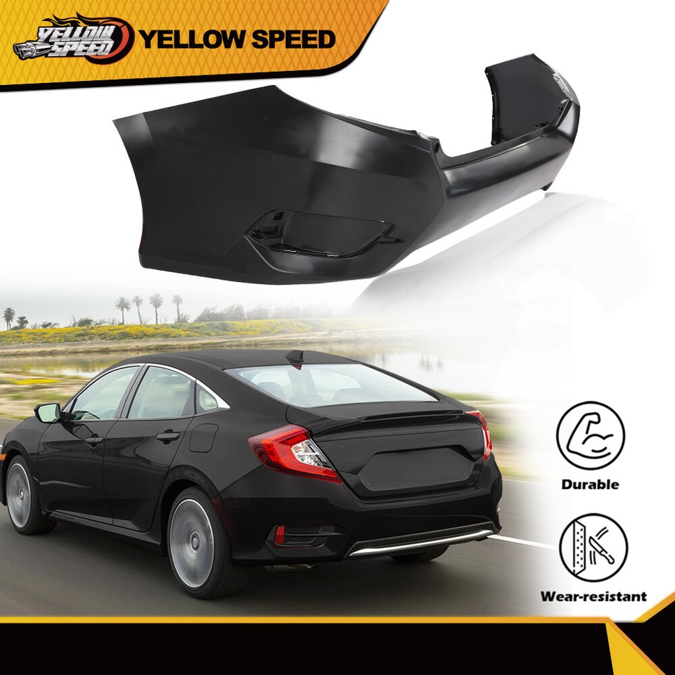 Fit For 2016-2020 Honda Civic Sedan 16-20 Ho1100296 Rear Bumper Cover ...