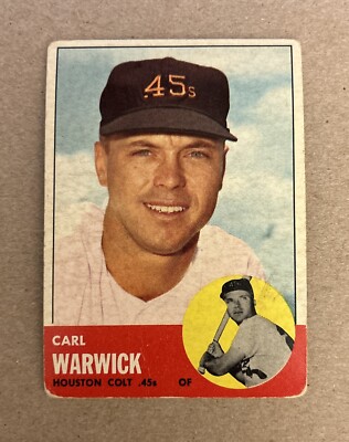 1963 Topps Baseball Carl Warwick Houston Colts Card #333 | eBay