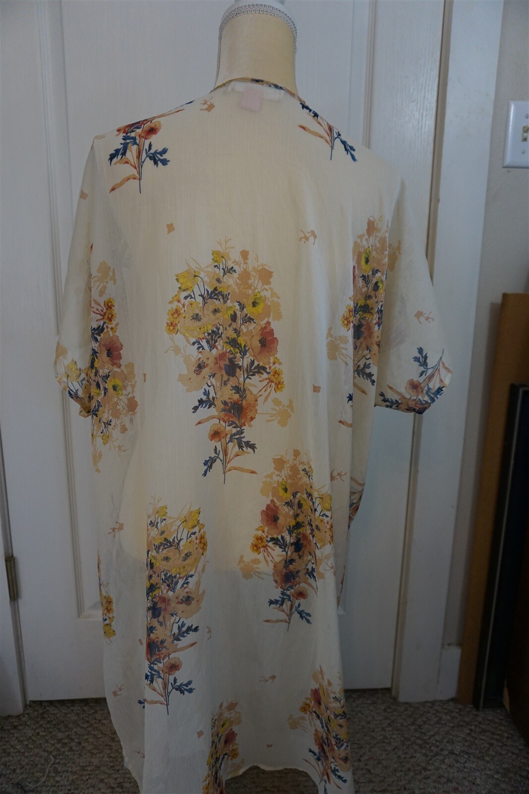 Band of Gypsies Floral Kimono Maxi Duster Cover Size … - Gem