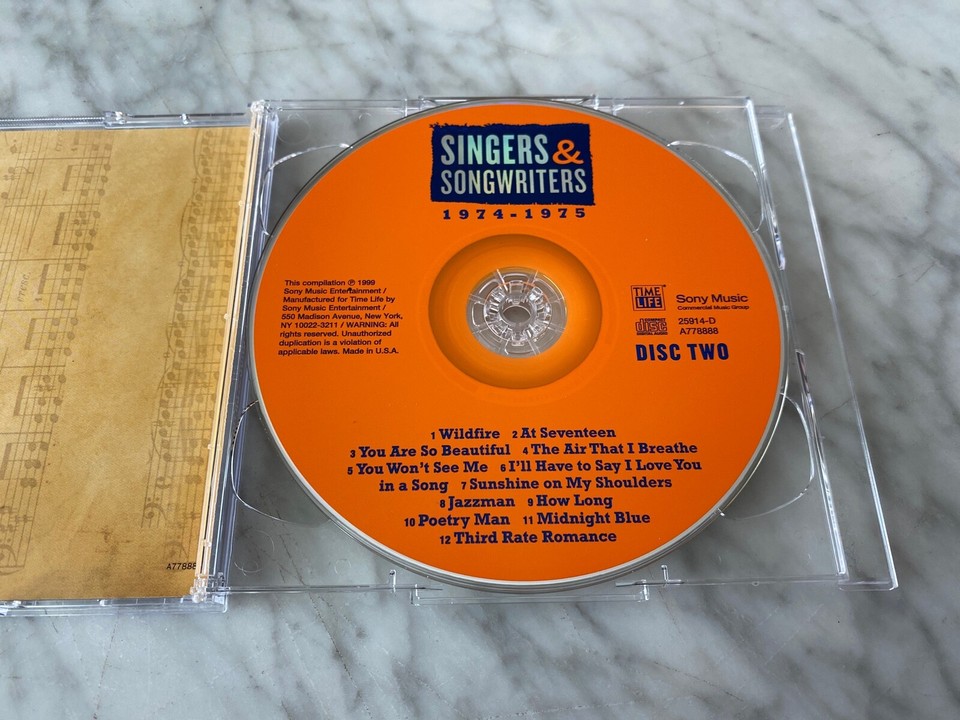 Time Life Singers & Songwriters 1974-1975 2 CD John Denver Elton John ...