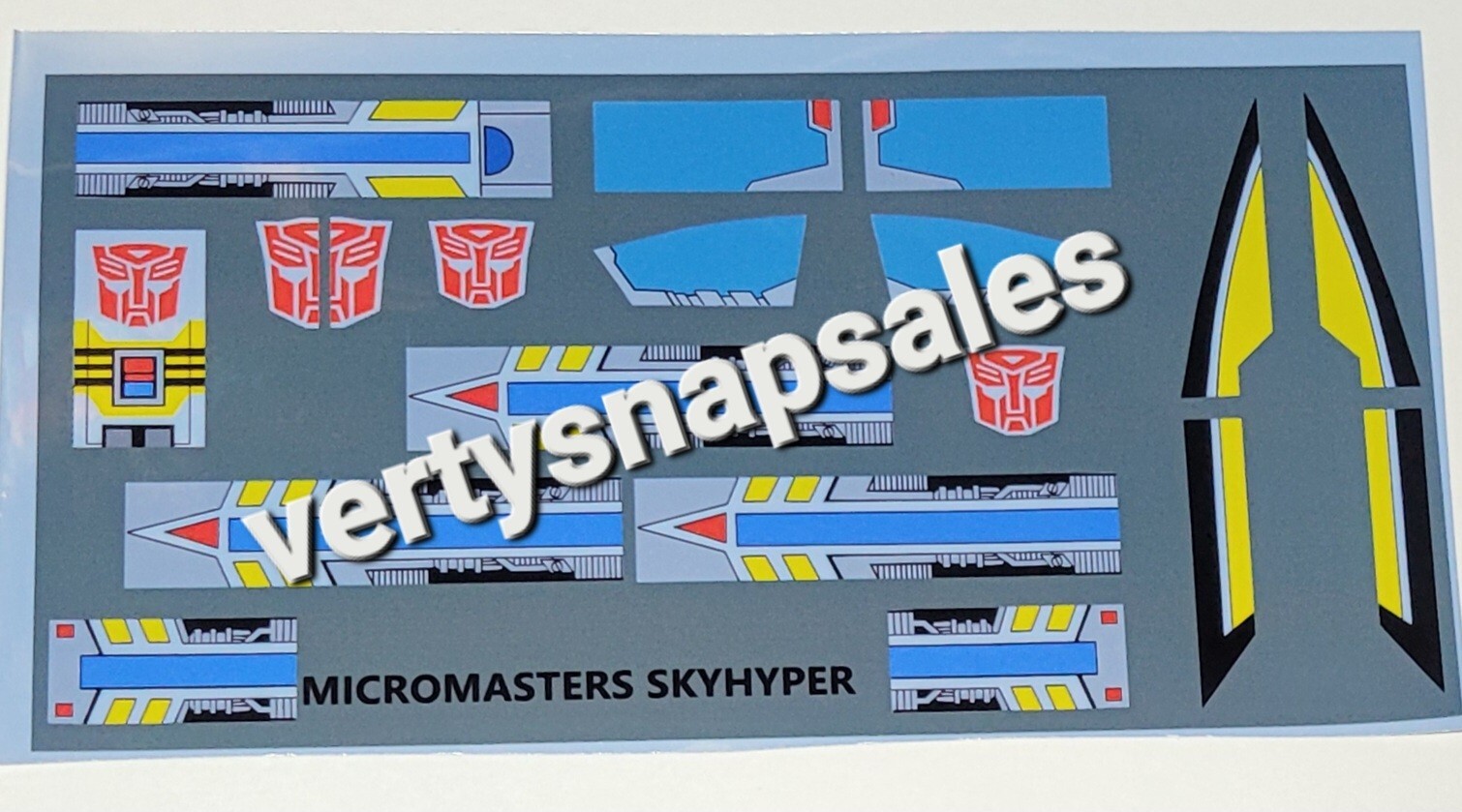 Transformers G1 Repro Stickers For G1 Micromaster SKYHYPER TAKARA ...