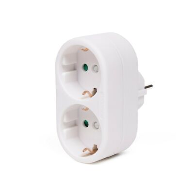 Doppelstecker Mehrfachstecker Duo Stecker 2-fach Multistecker Vertikal ...