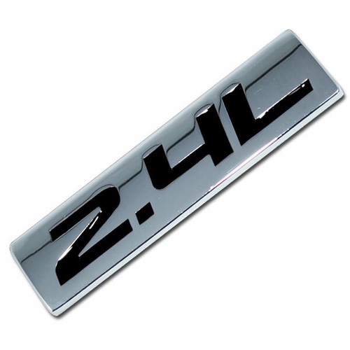 CHROME/BLACK METAL 2.4L ENGINE RACE MOTOR SWAP EMBLEM BADGE FOR TRUNK ...