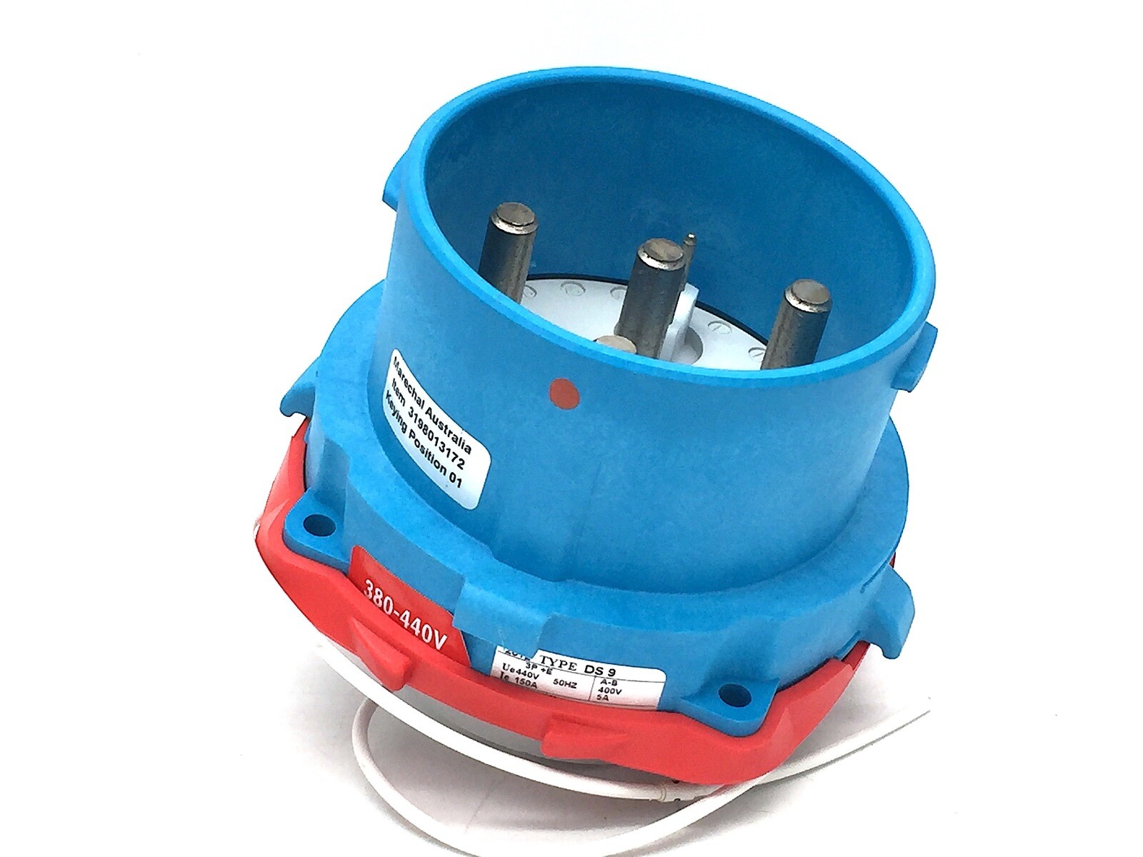 Marechal 3198013 172 DS 9 Appliance Inlet Poly Blue 400V 150A 50Hz 3P+E ...