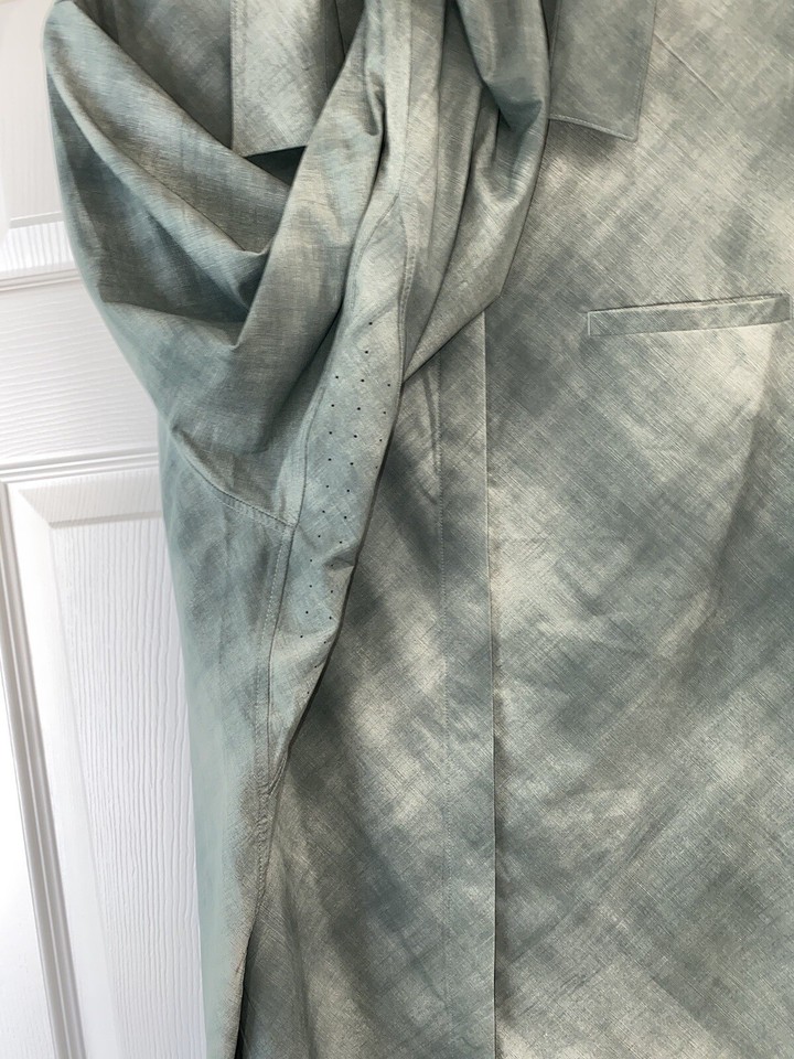 Athleta 3XL Urbanite Marbled Ombre High Low Split Cuff Button Up Plus ...