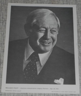 William Paley - Chairman - 1977 International Portrait Gallery Print | eBay