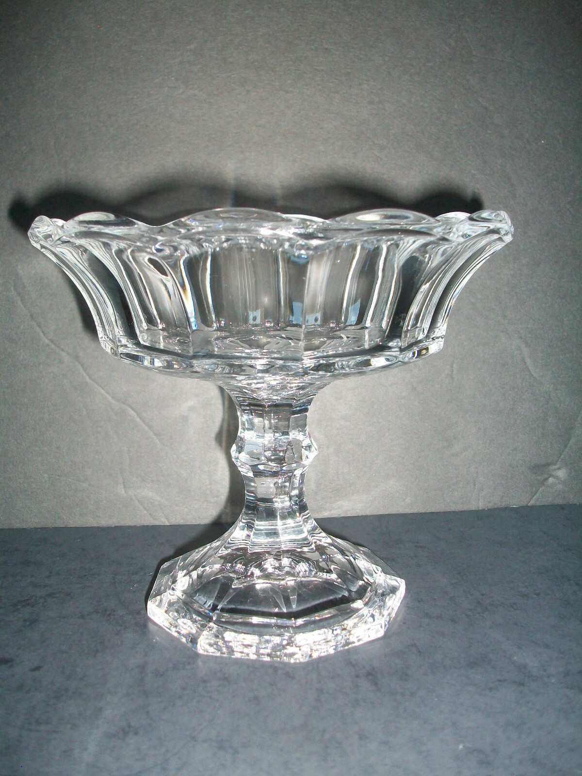 Antique Clear Glass Compote | eBay