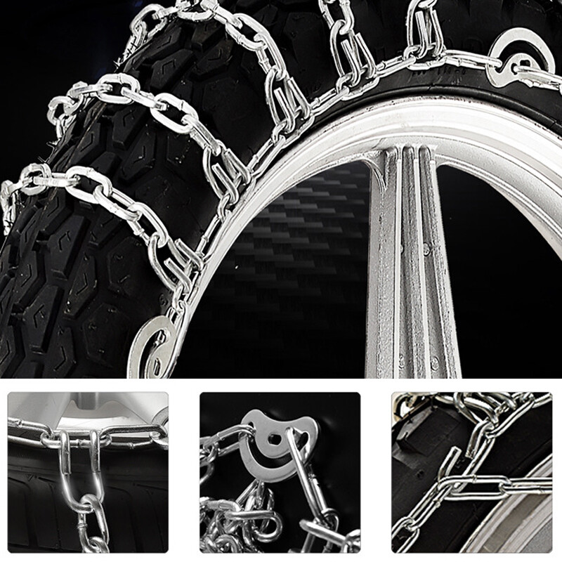 Motorcycle Bike Tire Snow Chain For 300-18 Anti-Skid Emergency Winter ...