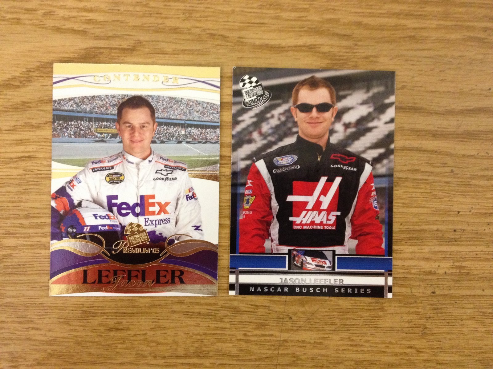 Set of 2 2005 Jason Leffler NASCAR Cards Press Pass #11 #00 HAAS FedEx ...