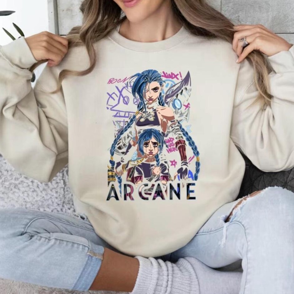 Limited Arcane Jinx T-shirt, Timebomb, Vintage Bootleg LOL Shirt ...