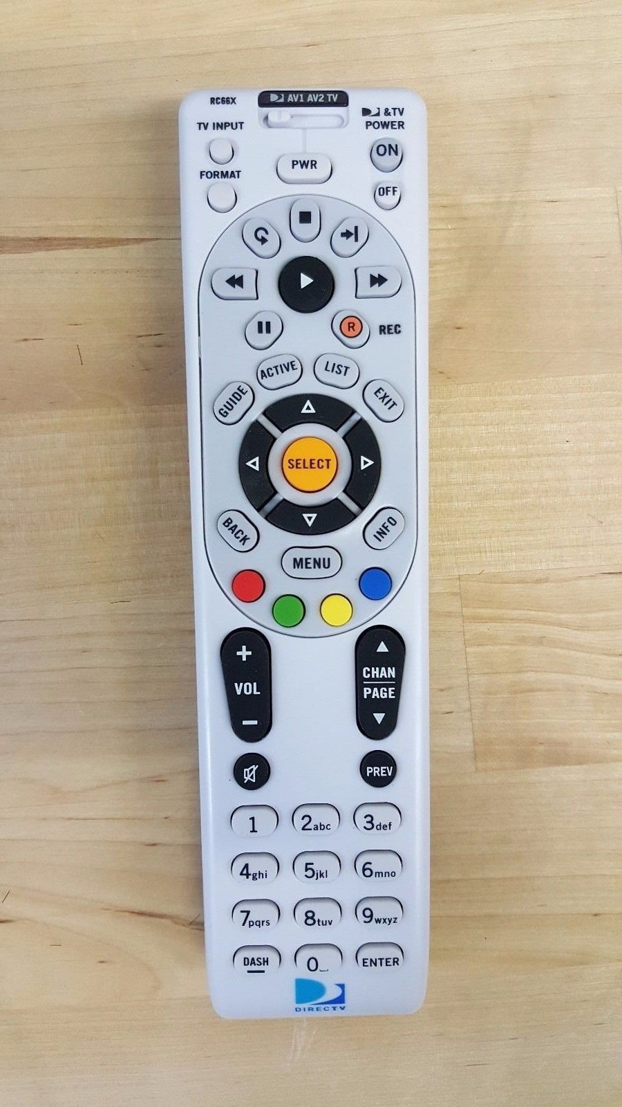 RC66x REMOTE CONTROL DirecTV HR34 HR24 H24 H25 H20 H10 D12 R15 receiver ...