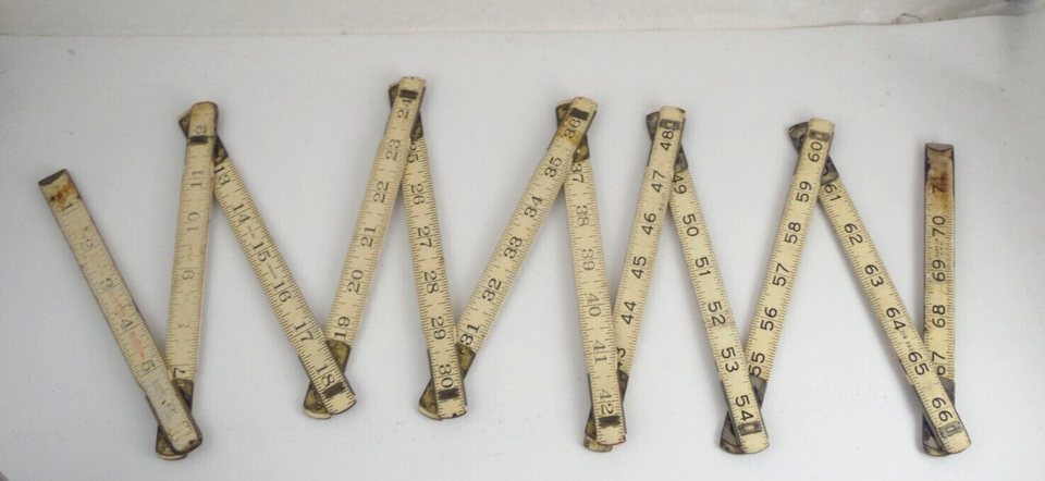 Vintage 60'S "Stanley" No. 106 6' Wood Folding Zigzag Ruler Made in U.S ...