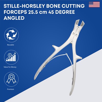 Stille Horsley Bone Cutting Forceps 25.5 cm 45° Angled Orthopedic ...