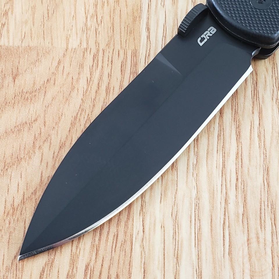 CJRB Locust Folding Knife 3.13" AR-RPM9 Steel Blade Black Textured G10 ...