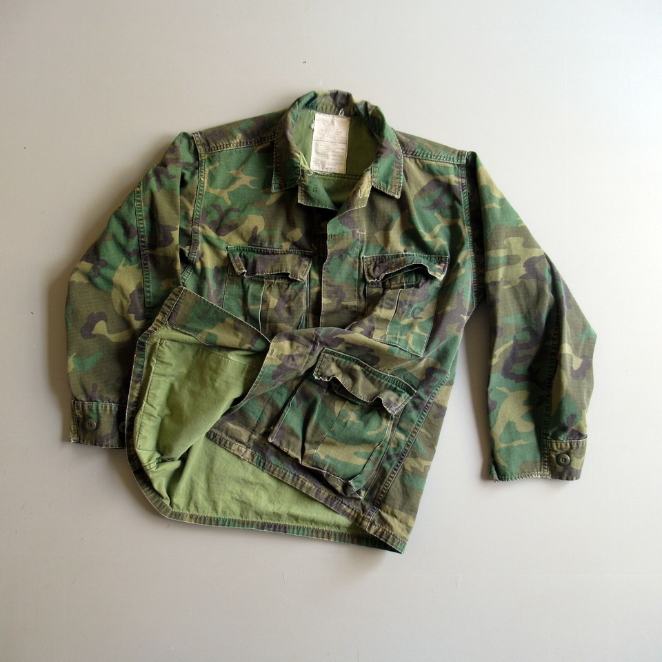 Vtg Ripstop erdl RDF Military Camouflage Uniform Shirt Jacket Small Hot ...