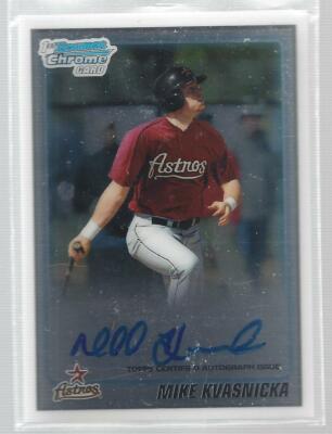 Mike Kvasnicka 2010 Bowman Chrome Draft Prospects Rookie Auto card #90 ...