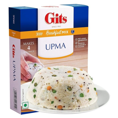 Gits Instant Upma Breakfast Mix, Pure Veg, 200g World Wide | eBay