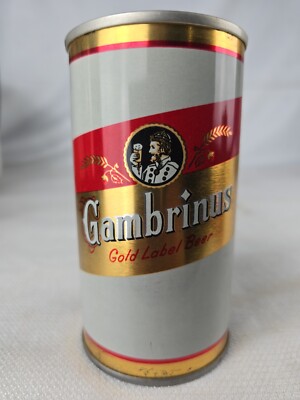 GAMBRINUS Gold Label Beer Pittsburg Brewing Co PENN Pull Tab Can Empty ...
