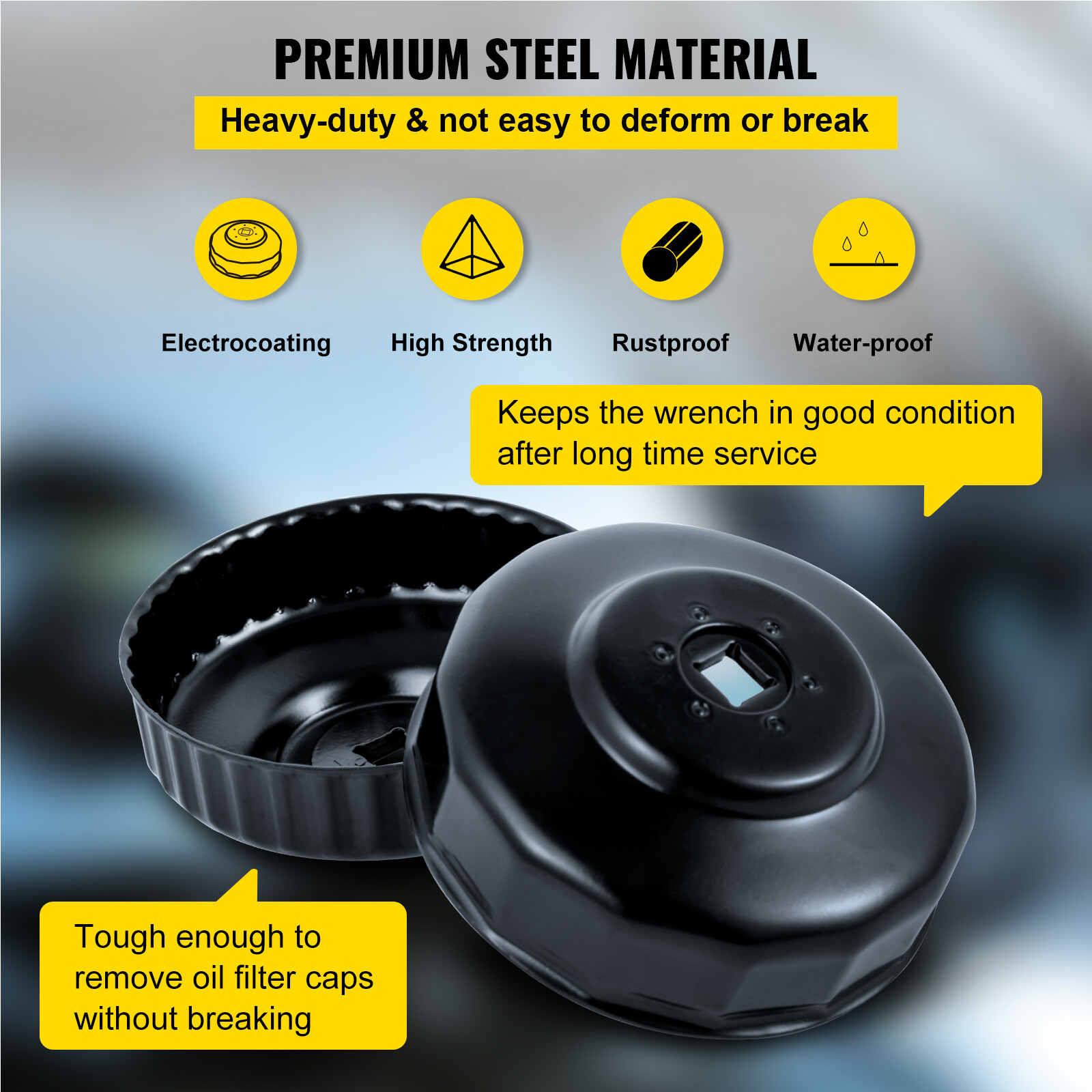 VEVOR 30pc Oil Filter Socket Set Cup Socket Tool Set Oil Cap Wrench ...