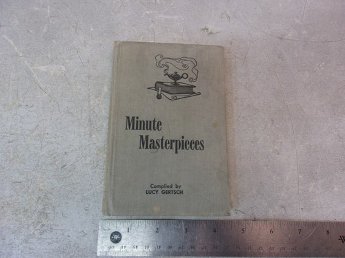 Minute Masterpieces by Lucy Gertsch LDS MORMON BOOKCRAFT 1953 | eBay ...
