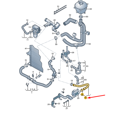 NEW VW TRANSPORTER VI T6 COOLANT HOSE 7E0121096AB | eBay UK