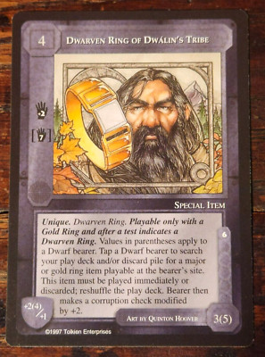 1x Dwarven Ring of Dwalin's Tribe Middle Earth MECCG CCG R ( The ...
