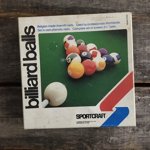 Vintage Belgian Made Aramith Billiard Ball Set In Box Sportcraft ...