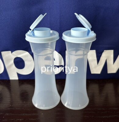 Tupperware Large Hourglass Salt and Pepper Shakers Set Icelandic Mist ...