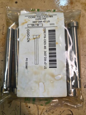 Ejector Pins(10) 11/32 x 3" Shouldered Hardened .3437 Mold Injection | eBay