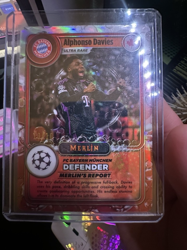 Alphonso Davies Topps Merlin 23/24 Merlin’s Report Ultra Rare /10 | eBay