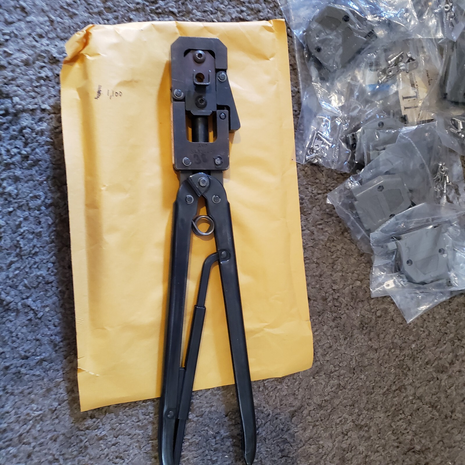 RARE NICE AMP TE Hand Tool Crimp Crimper # 543344-1 w/ die head ...