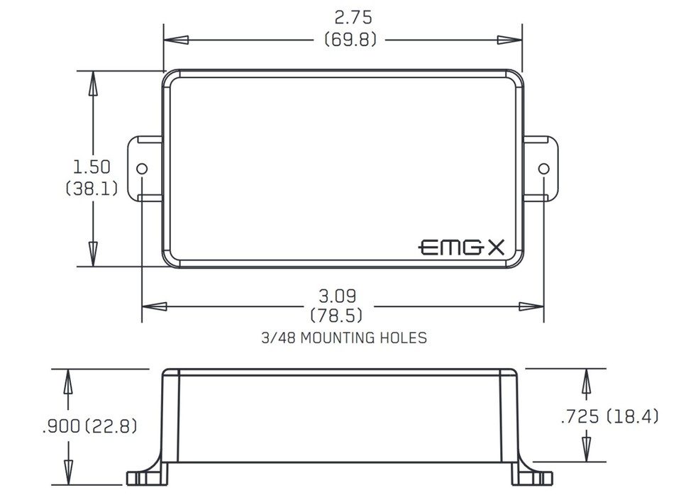 EMG 81X / 60X BRUSHED BLACK CHROME HUMBUCKER SET SHORT SHAFT POT (6 ...