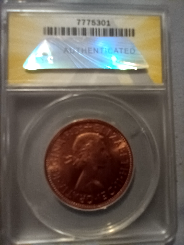 1967 Great Britain One Penny, MS 64 Red, Anacs | eBay