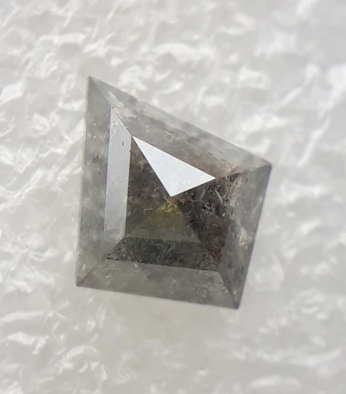 0.75 Ct, Natural Salt and Pepper Loose Diamond.Kite Shape Rustic ...