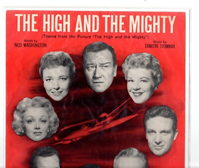THE HIGH AND THE MIGHTY -MOVIE SHEET MUSIC- JOHN WAYNE - CLAIRE TREVOR ...