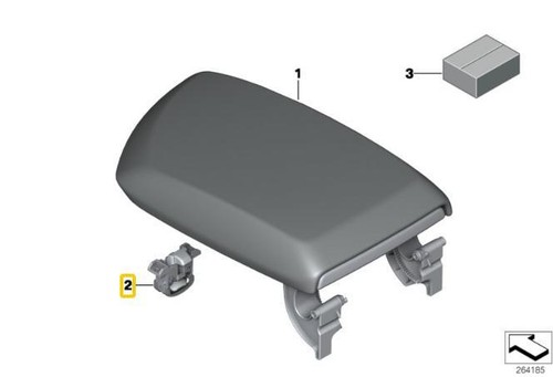 Genuine BMW F20 F20N F21 F21N Center Console Arm Rest Lock OEM ...