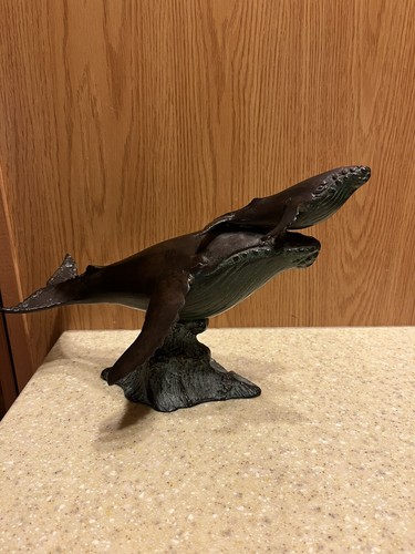 Vtg SF Bay Trading Co. Bronze Humpback Whale with Calf Art Sculpture ...