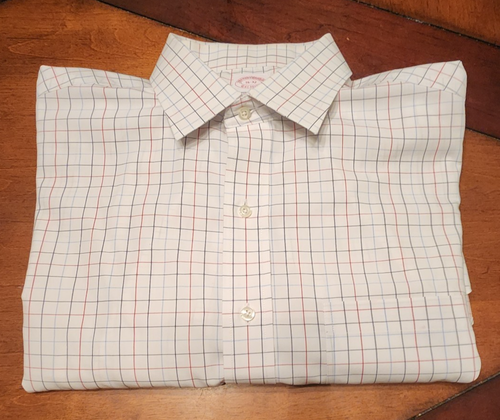 Brooks Brothers RF Non-Iron All Supima Cotton Check Men Dress Shirt ...