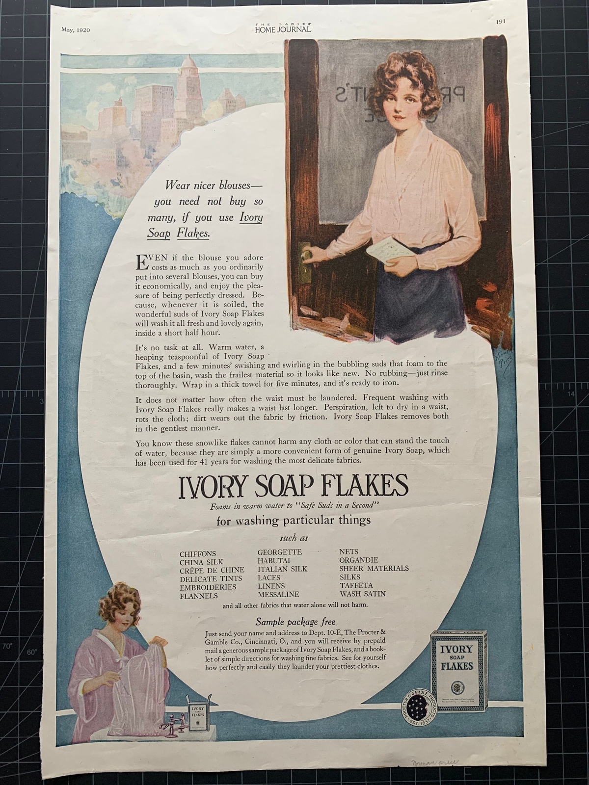 Vintage 1920 Ivory Soap Flakes Print Ad | eBay