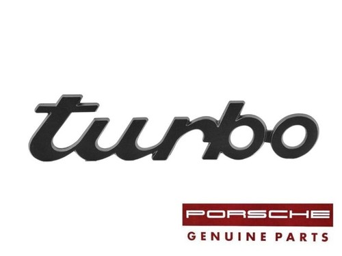 Genuine Porsche 911 930 "turbo" Decklid Emblem 1978-1988 Black with ...