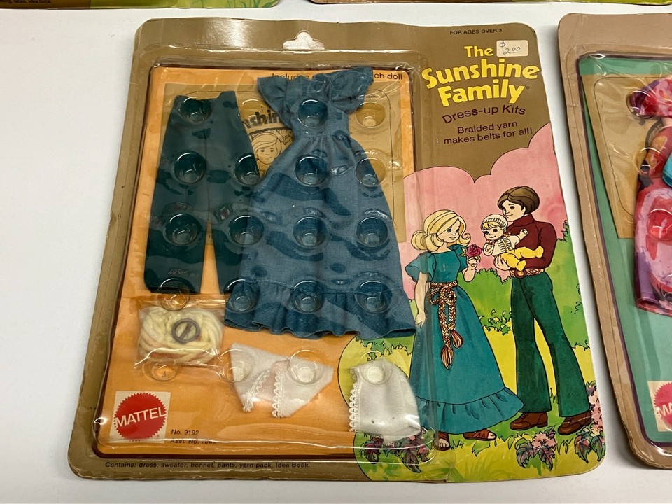 Lot of 5 ** vintage 1975 Mattel THE SUNSHINE FAMILY Dress-up Kits Doll ...