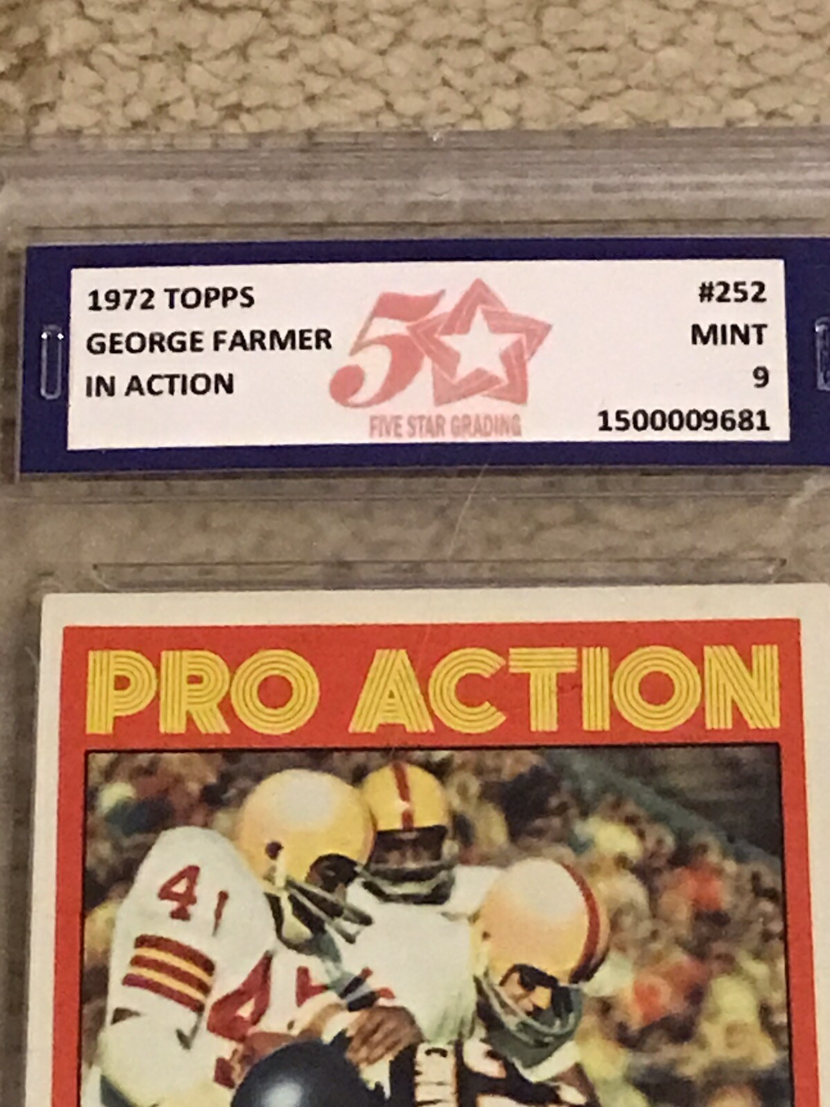 1972 Topps Football #252 Pro Action George Farmer Football Sports ...