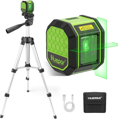 Laser Level with Tripod, HUEPAR 100Ft Self Leveling Laser Level ...