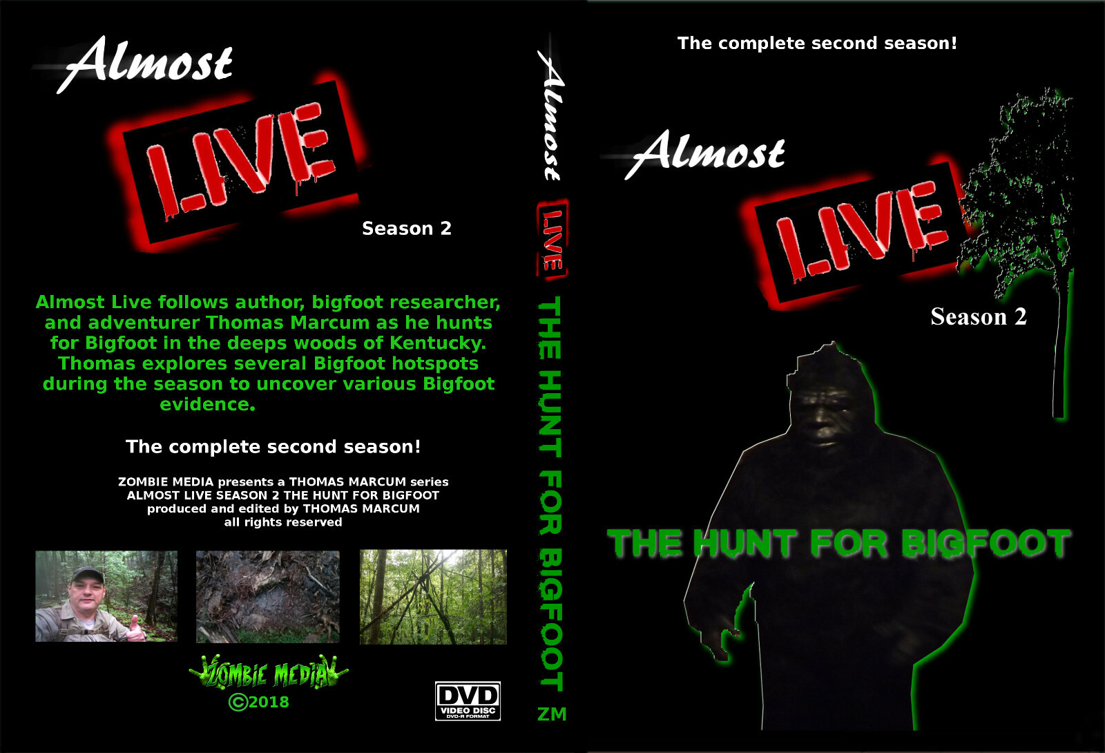 Almost Live:The Hunt for Bigfoot (DVD,2018) Real Bigfoot Research! 2 ...