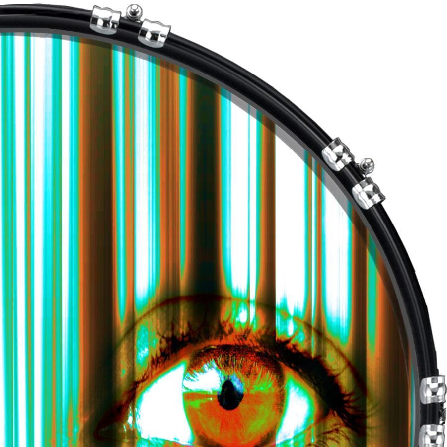 20" Custom Bass Kick Drum Front Head Graphic Graphical Eye Stripes 2 | eBay